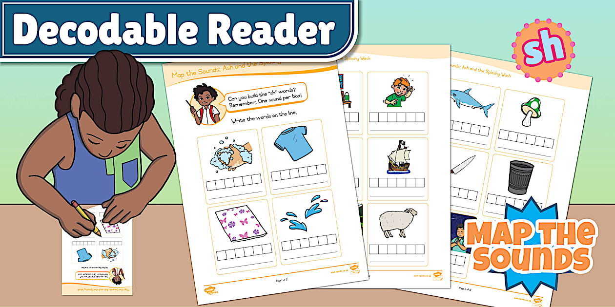 FP Phonics - sh Decodable Readers - Map the Sounds