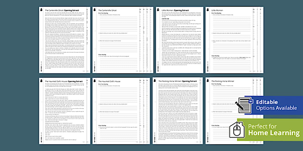 Fiction Openings KS3 | Language Analysis Activity Pack