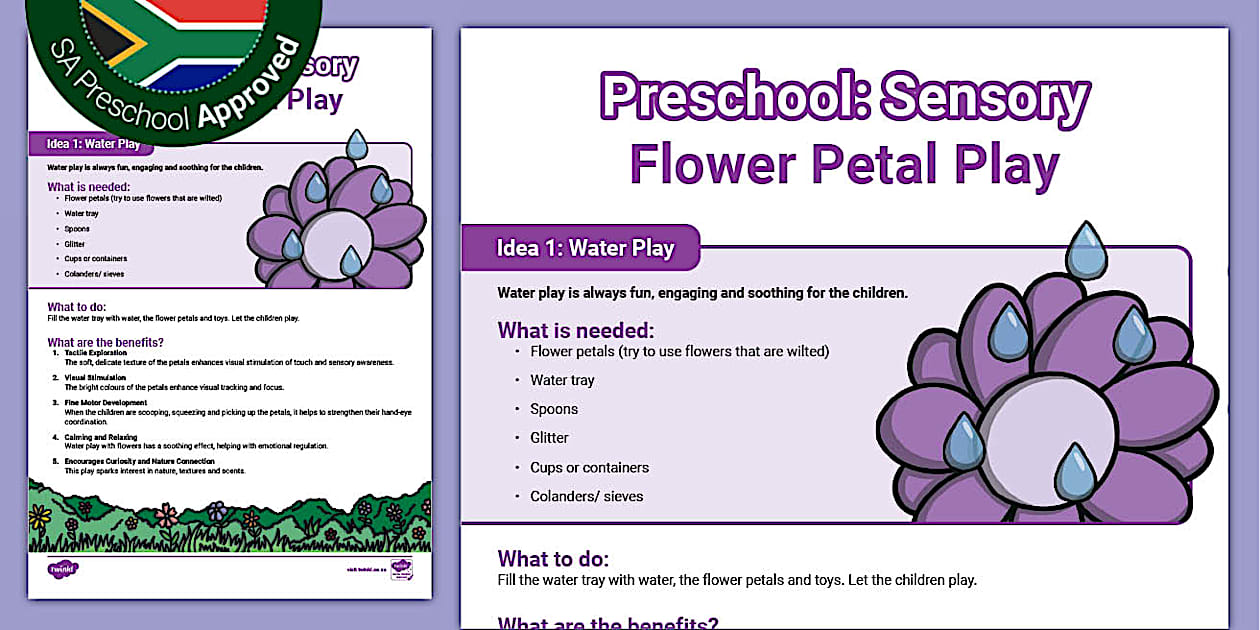 Preschool: Sensory- Flower Petal Play (teacher made)