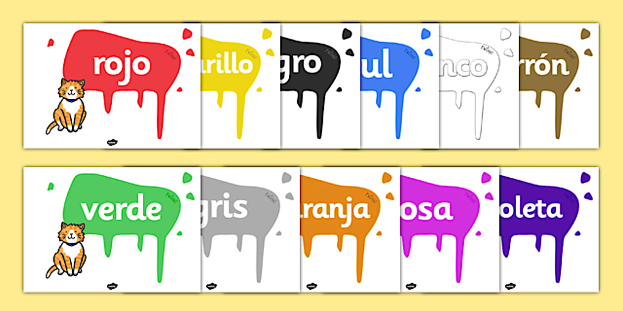 Spanish Colour Display Posters (teacher made) - Twinkl