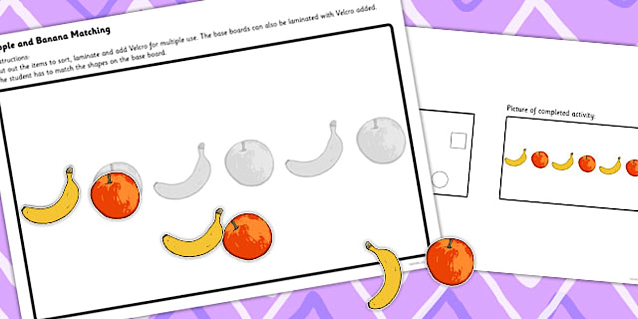 Editable Workstation Pack: Fruit Matching Activities - Set 2
