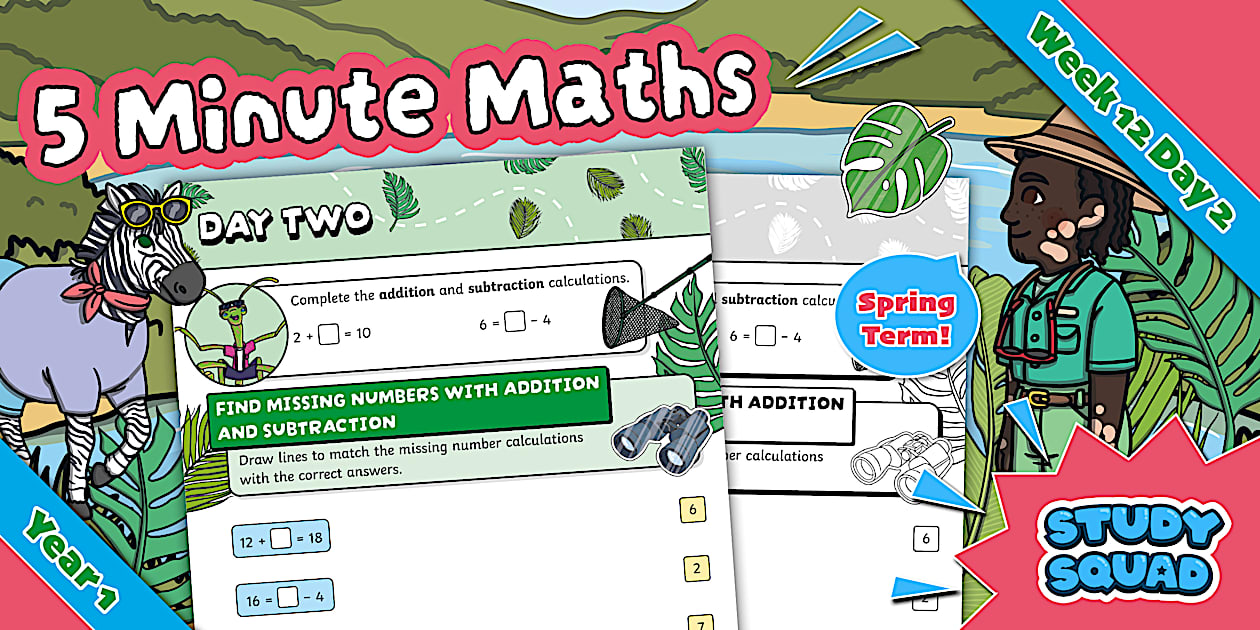 👉 Study Squad 5 Minute Maths - Year 1 Spring - Week 12 Day 2