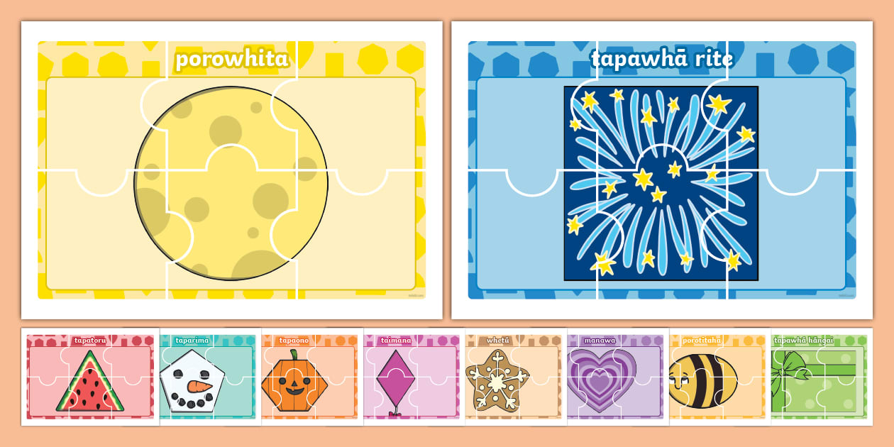 What is this Shapes Jigsaw Puzzles - Te Reo Māori? - Twinkl