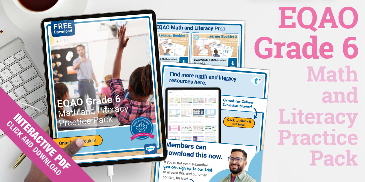 * NEW * EQAO Grade 6 Math and Literacy Practice Pack