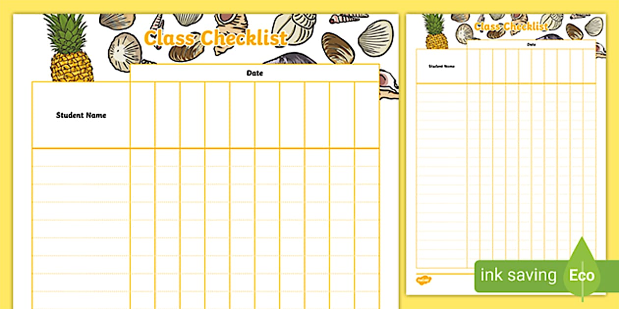 Tropical Pineapple Class List (professor feito) - Twinkl