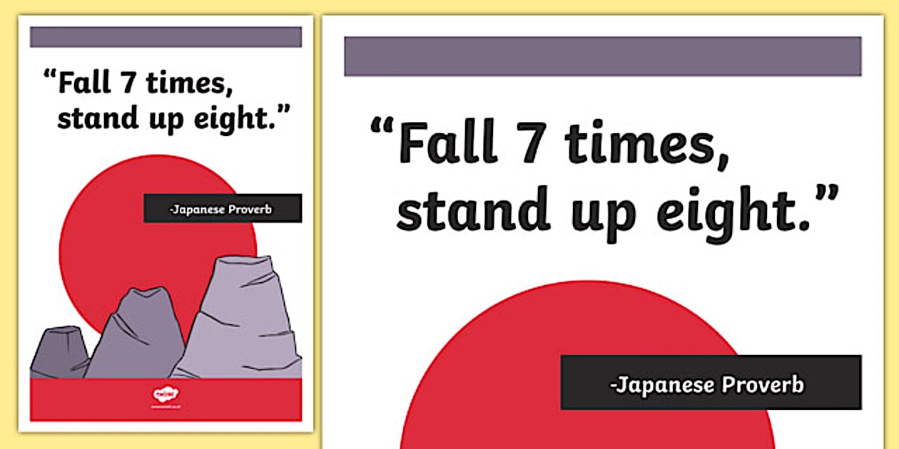 Japanese Proverb Inspirational Classroom Display Poster