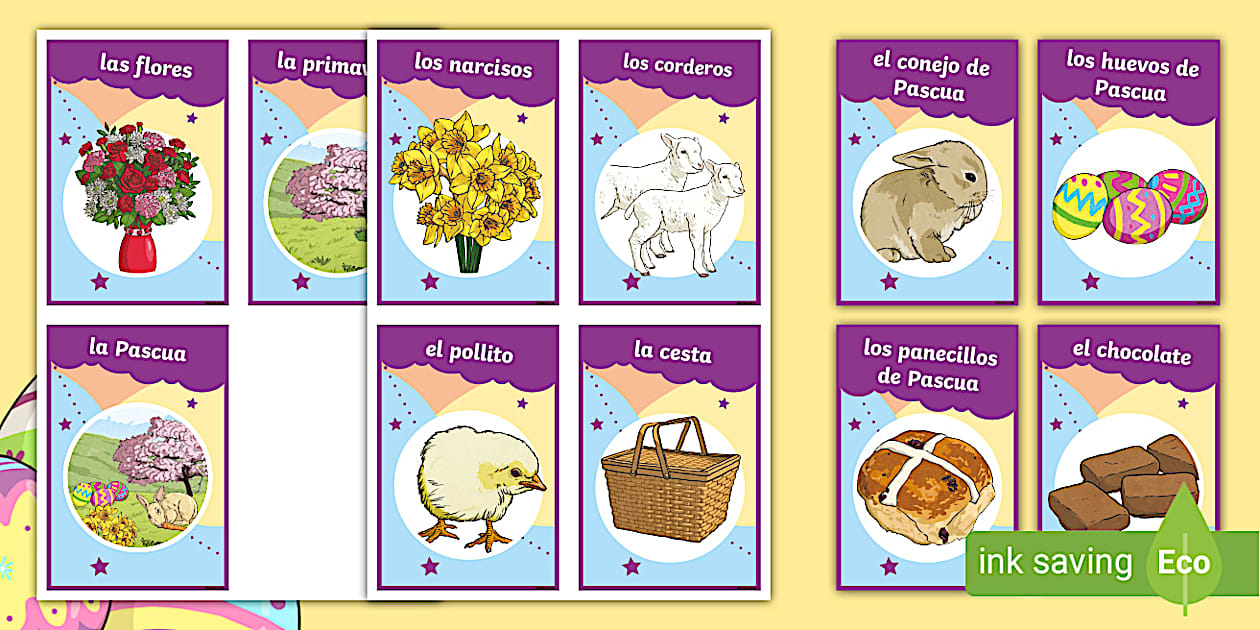👉 Spanish Easter Flashcards - Languages Resources - KS2