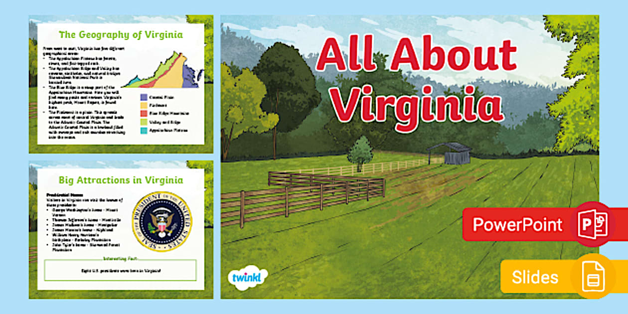 All About Virginia PowerPoint & Google Slides (Teacher-Made)