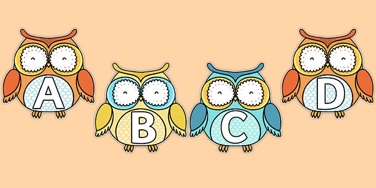 A-Z Alphabet on Owls Posters (Teacher-Made) - Twinkl