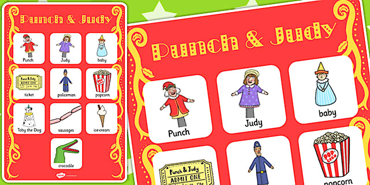 Punch and Judy Vocabulary Poster (teacher made) - Twinkl