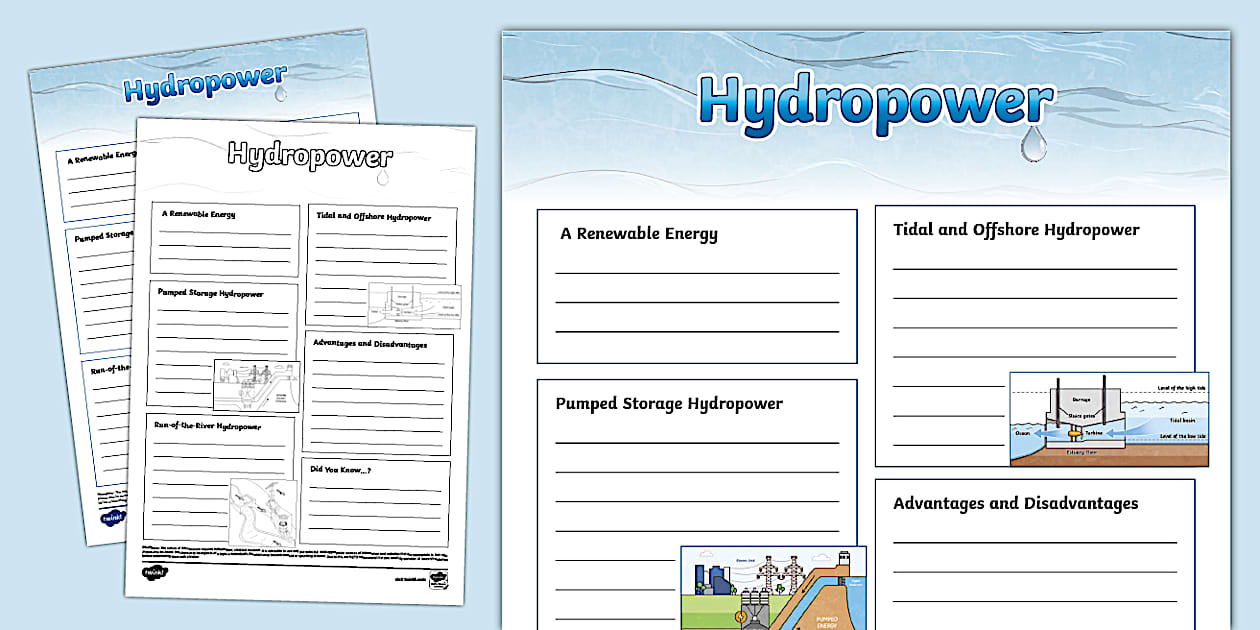 Hydropower Fact File Template (Teacher-Made) - Twinkl