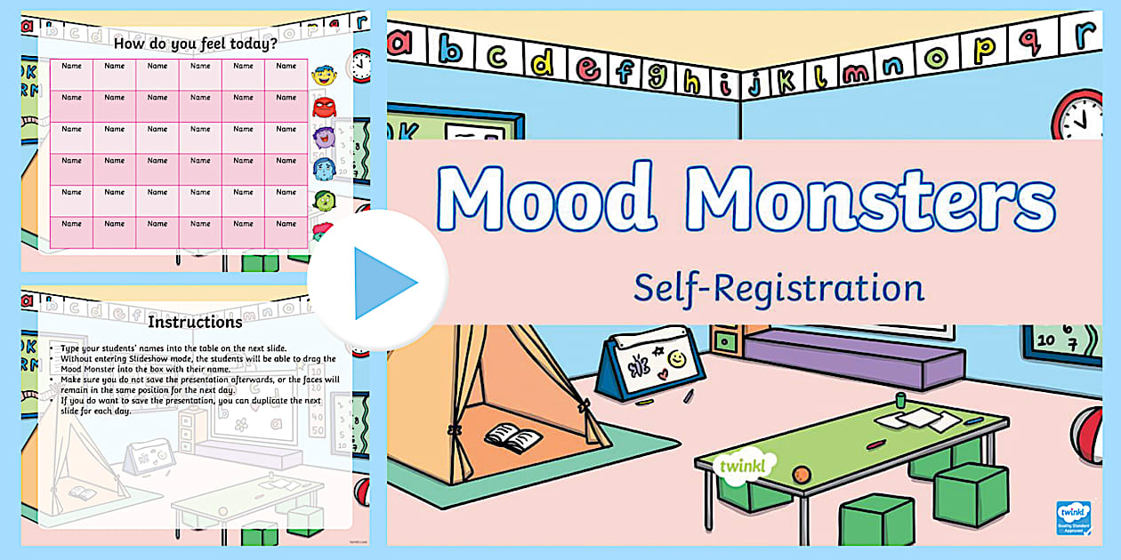 Mood Monsters Self-Registration PowerPoint - Mood Monsters Poster Set