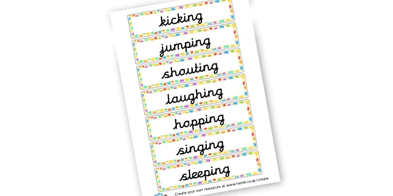 Verbs Cards (teacher made) - Twinkl