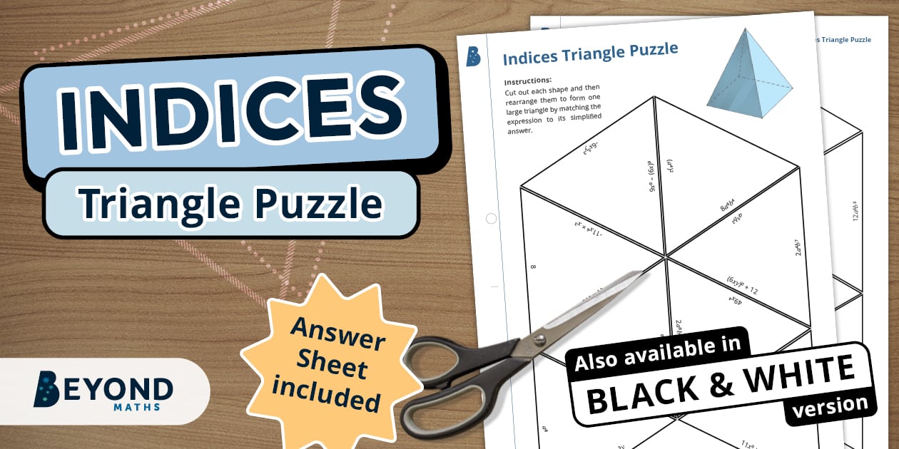 Indices Triangle Puzzle Activity