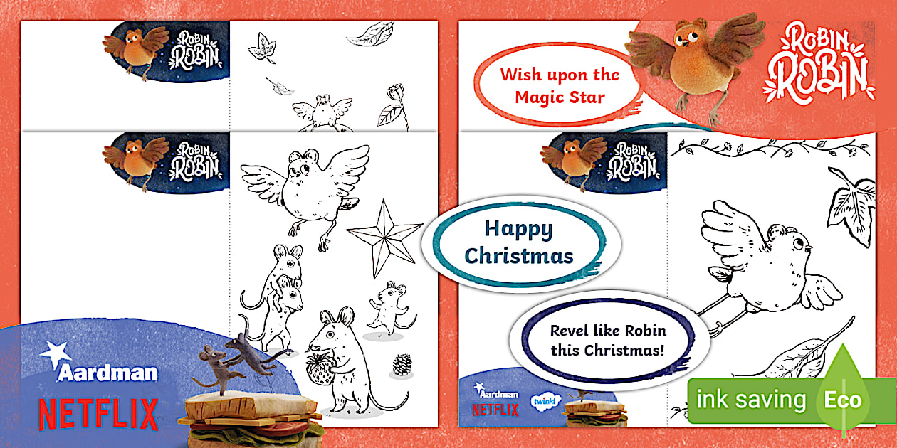 Christmas Robin Cards | Robin Robin | Netflix & Twinkl