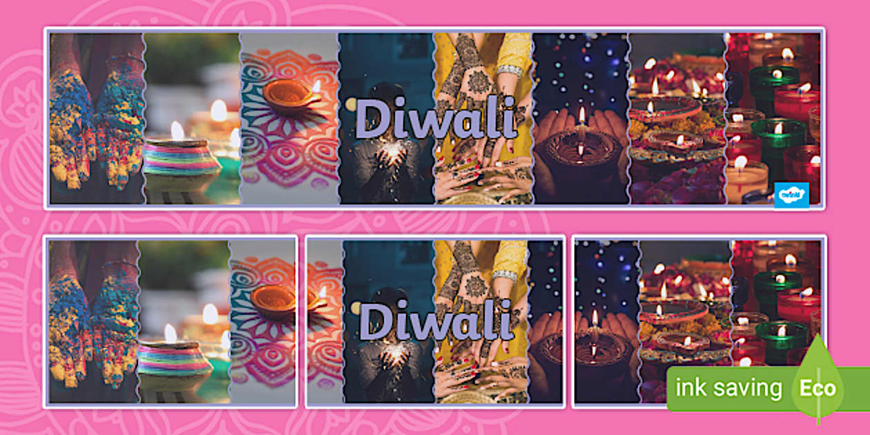 Diwali Display Banner (teacher made) - Twinkl