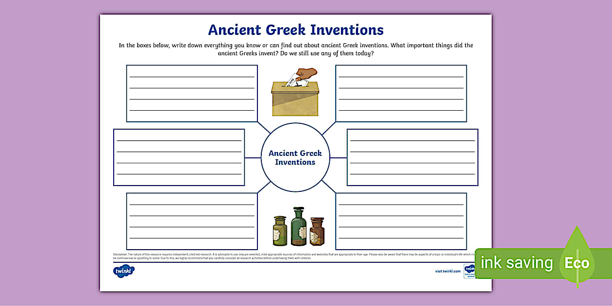 Ancient Greek Inventions Mind Map