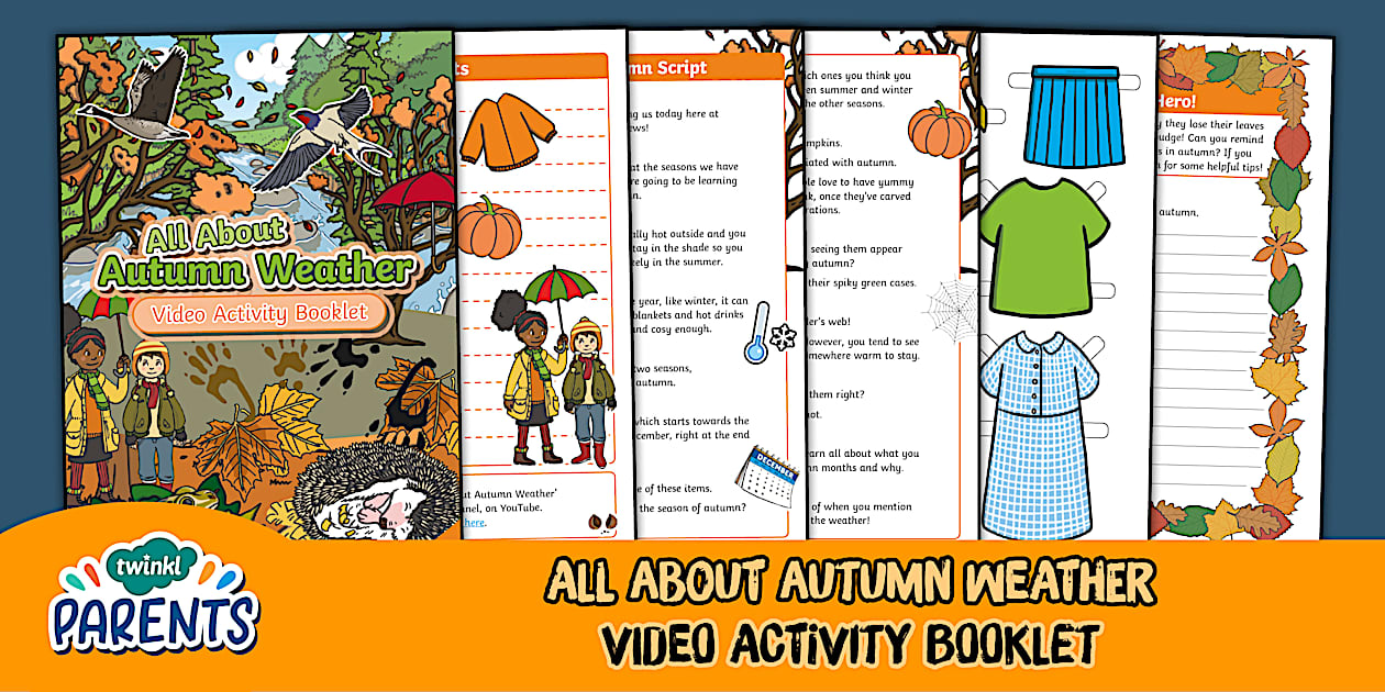 All About Autumn Weather Video Activity Booklet