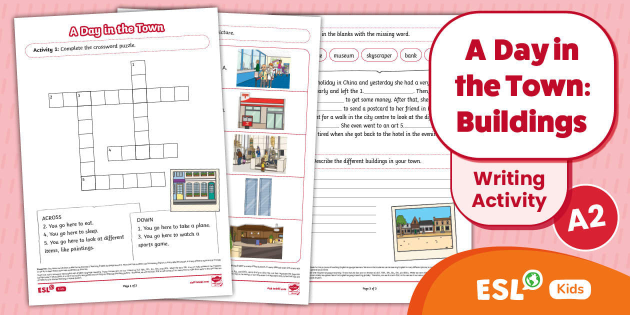 ESL Buildings Activity Sheet {Kids}