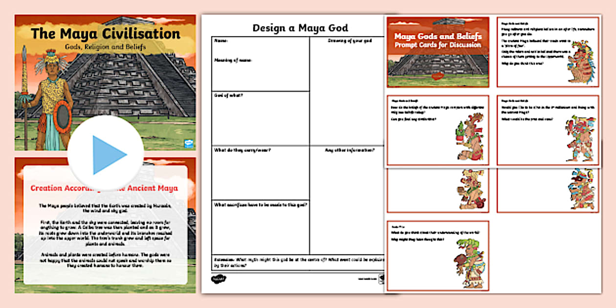 KS2 Maya Gods and Beliefs Teaching Pack (teacher made)