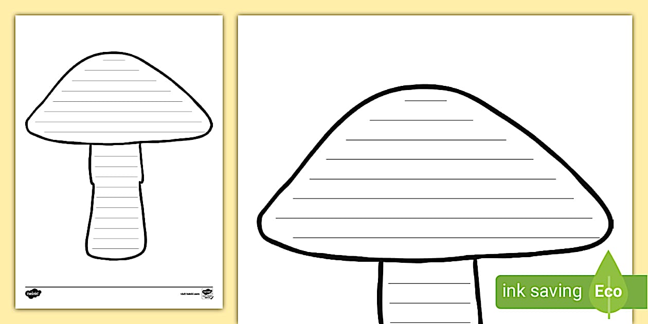 Mushroom Writing Template (Teacher-Made) - Twinkl