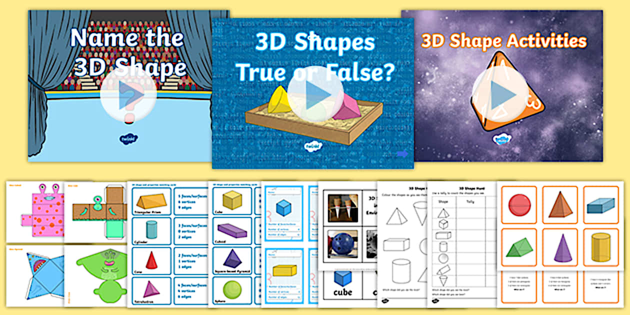 3D Shape Games - KS1 Maths Resources (teacher made) - Twinkl