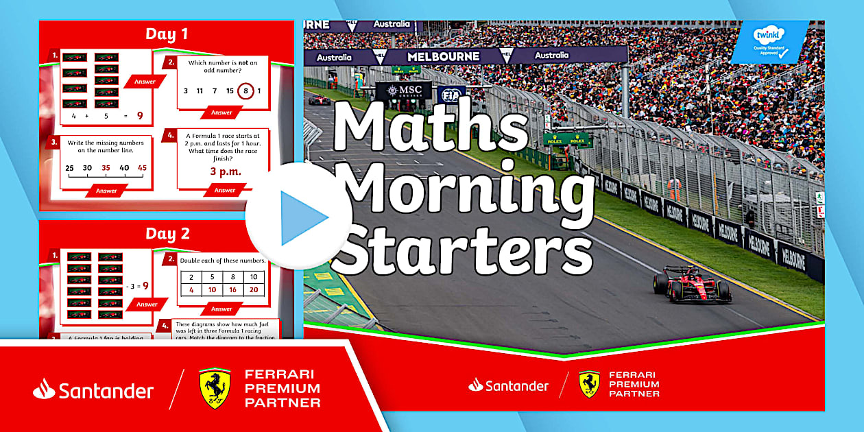 Scuderia Ferrari F1: Maths Morning Starters F-2 Australian Version