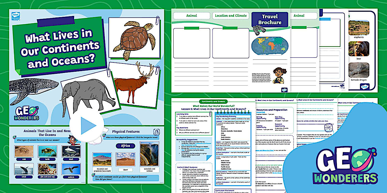 Geo Wonderers KS1: Continents and Oceans Lesson Pack 5
