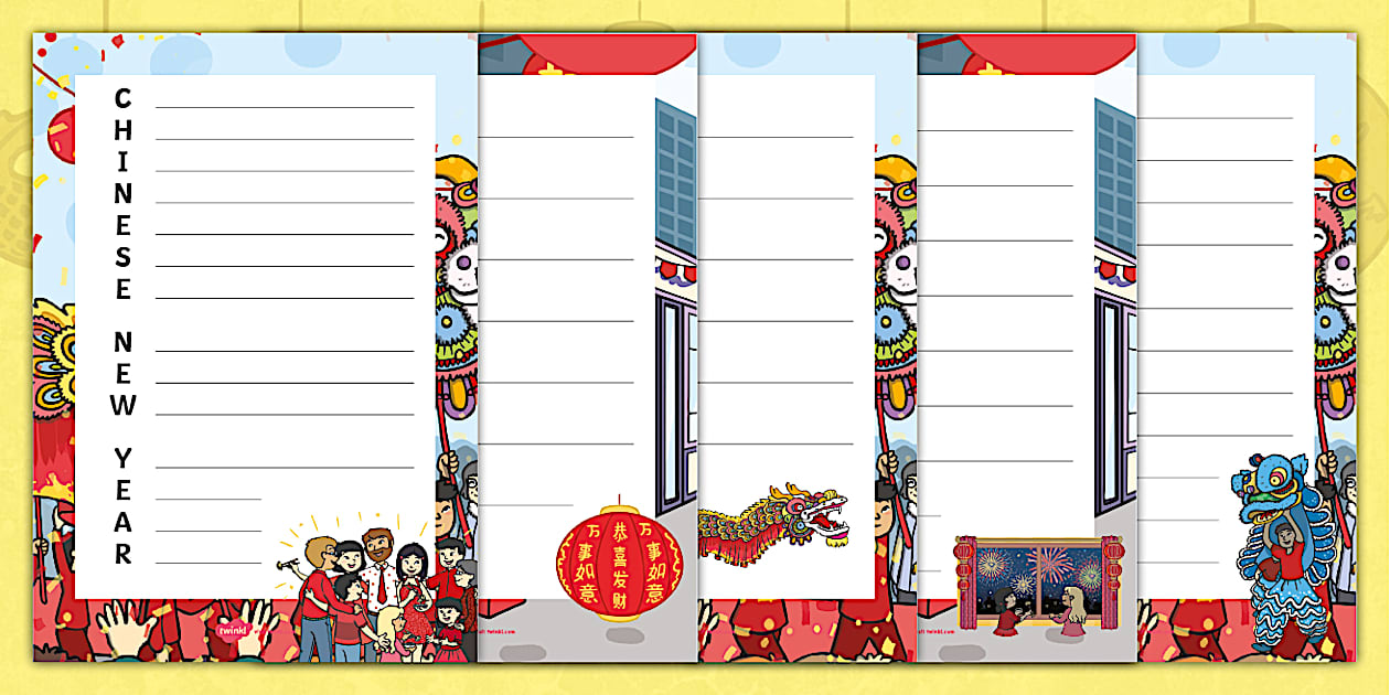 Dragons in the City: Chinese New Year Acrostic Poem Sheets