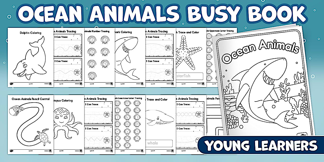 Ocean Animals Busy Book (teacher made) - Twinkl