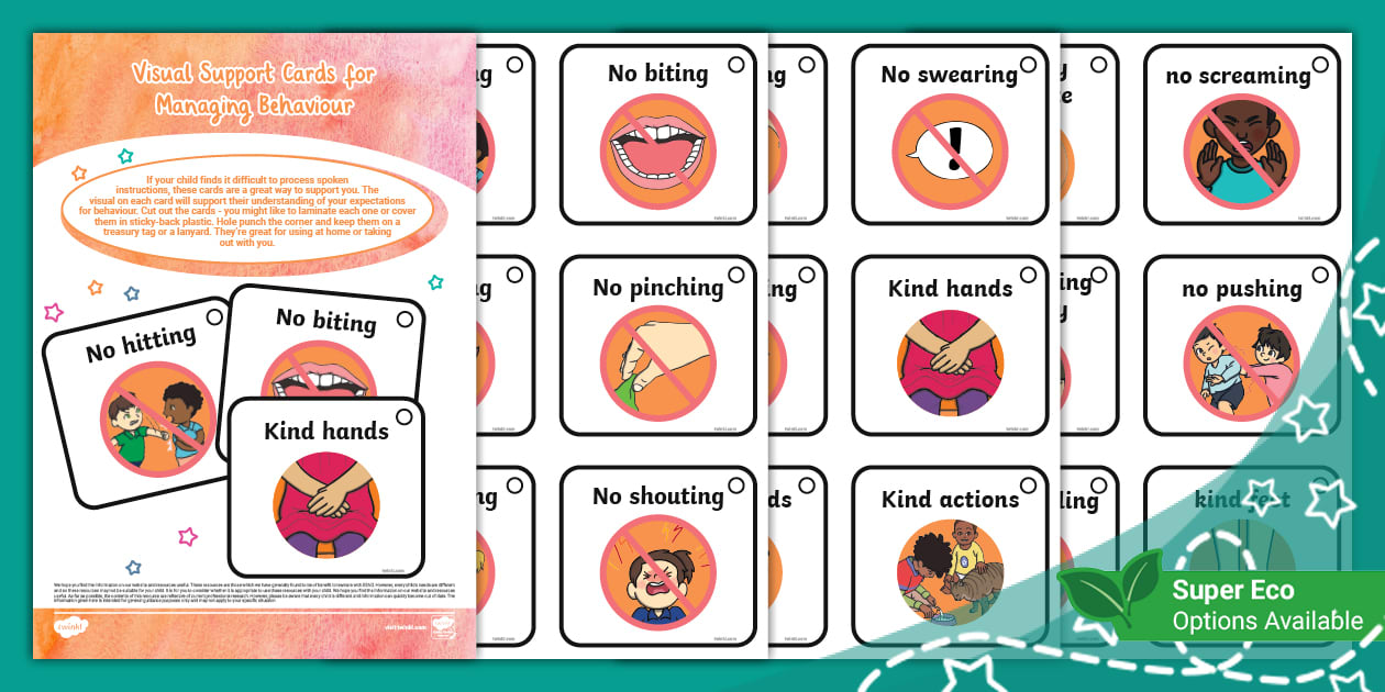 Autism Communication Cards - Support for Managing Behaviour