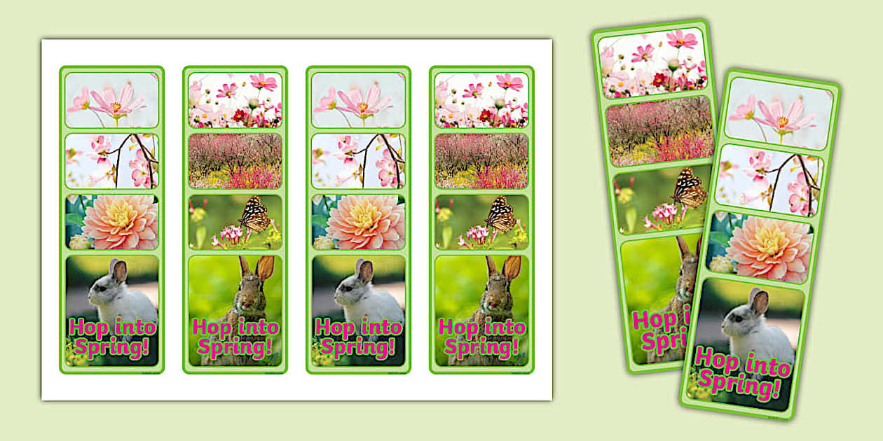 Spring Photo Strip Bookmarks (teacher made) - Twinkl