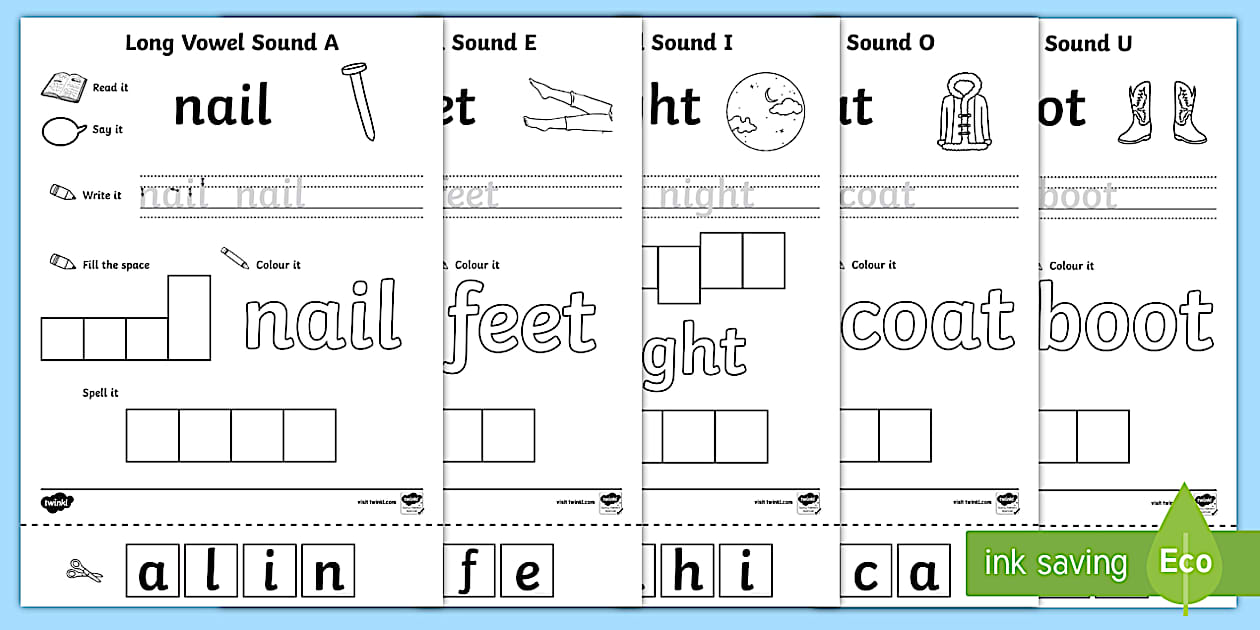 Long Vowel Sounds Worksheets | Bumper Pack (Teacher-Made)