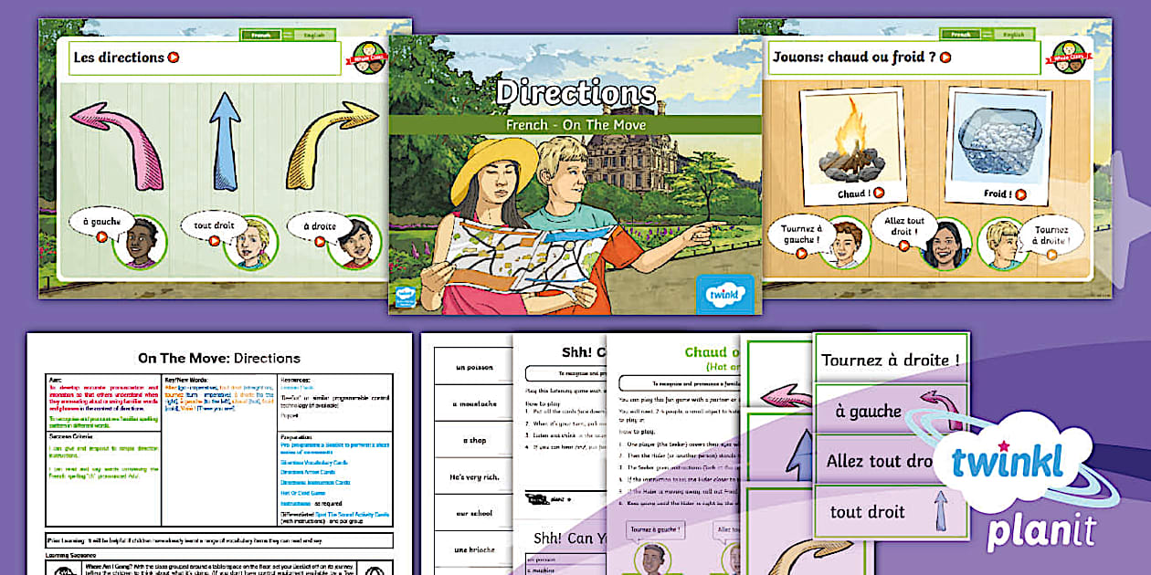 French: On the Move: Directions Year 4 Lesson Pack 3
