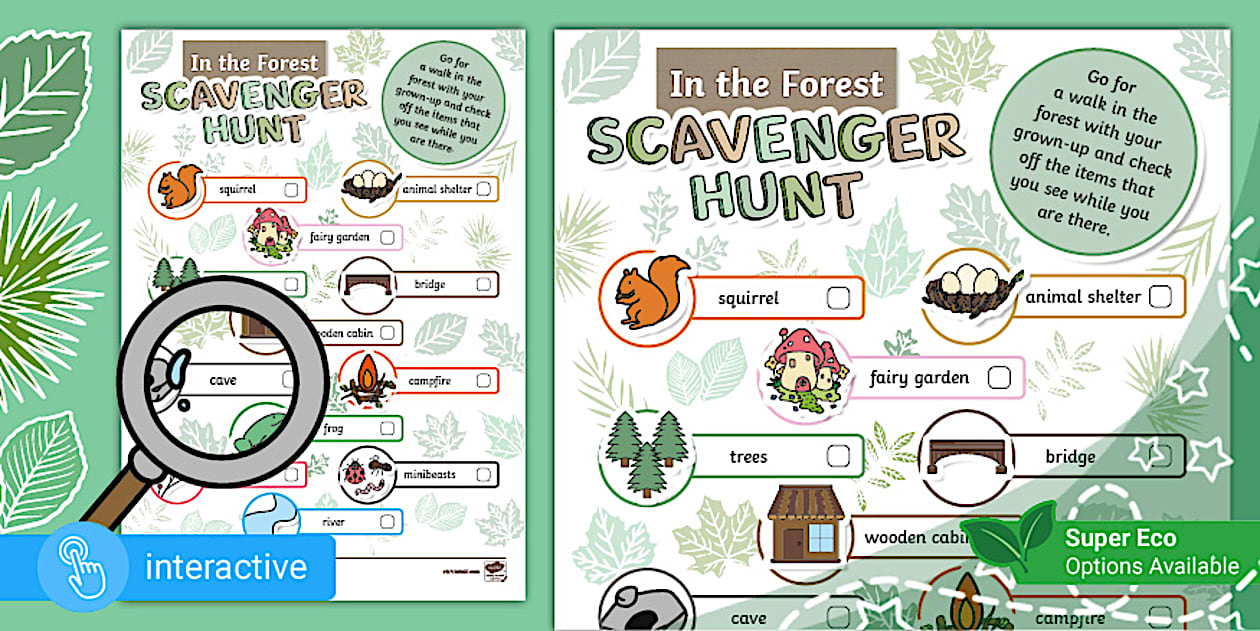Woodland Scavenger Hunt | Twinkl Parents (teacher made)