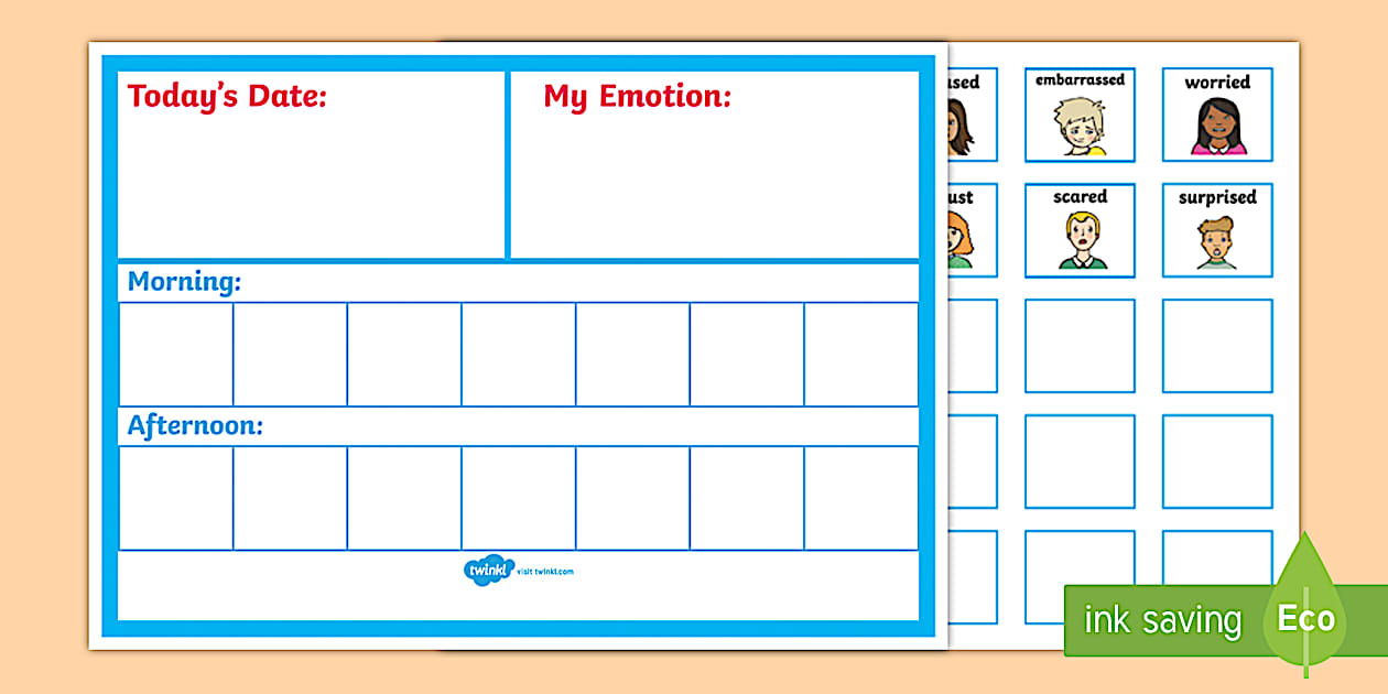 Emotions Display Poster - Daily Visual Timetable Display Poster