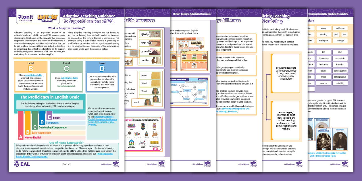 History Seekers: Adaptive Teaching to Support EAL Learners