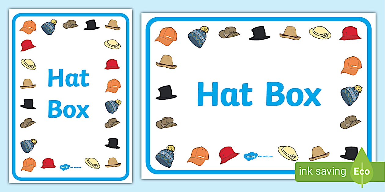 Hat Box Label (teacher made) - Twinkl