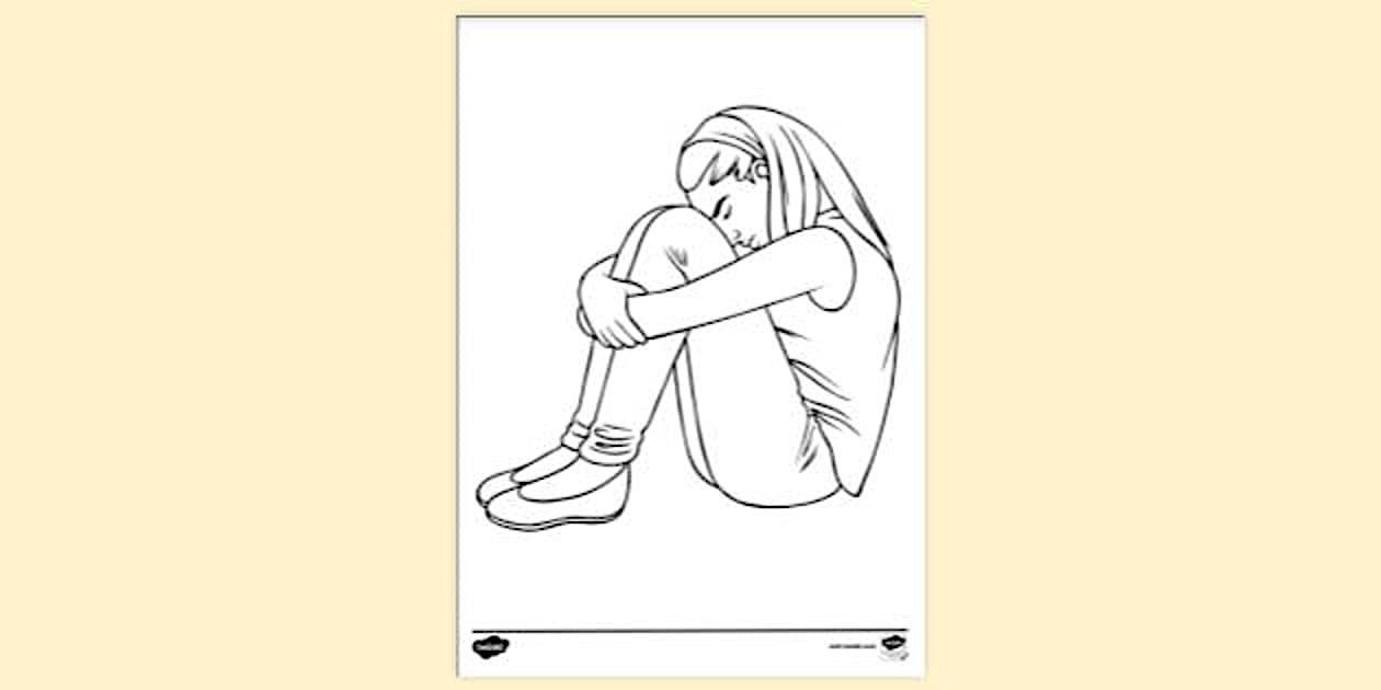 Sad Colouring | Colouring Sheets (Teacher-Made) - Twinkl