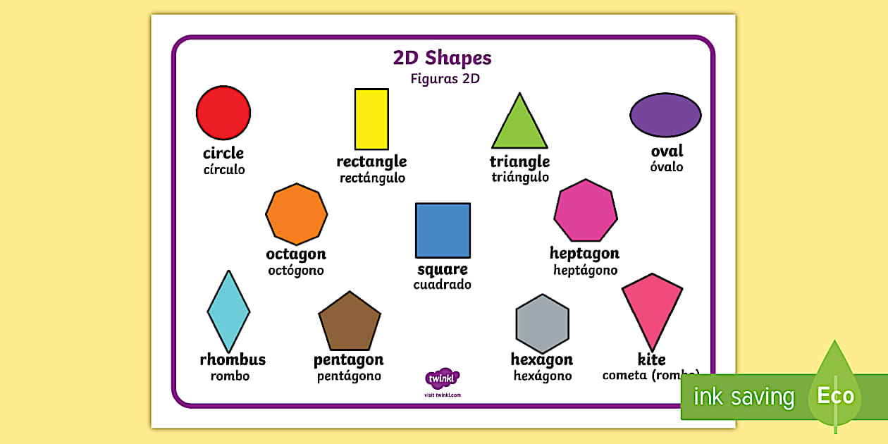 Cursive 2D Shape Word Mat English/Spanish (teacher made)