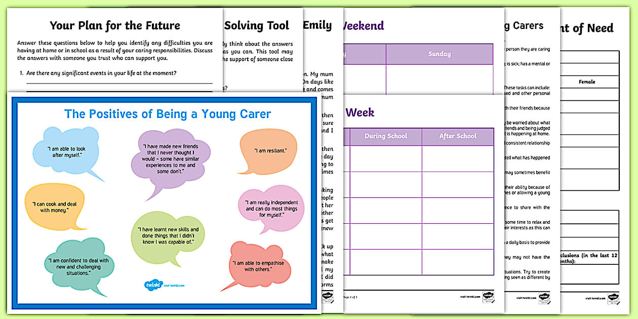 Young Carers Support Activity Pack (teacher made) - Twinkl