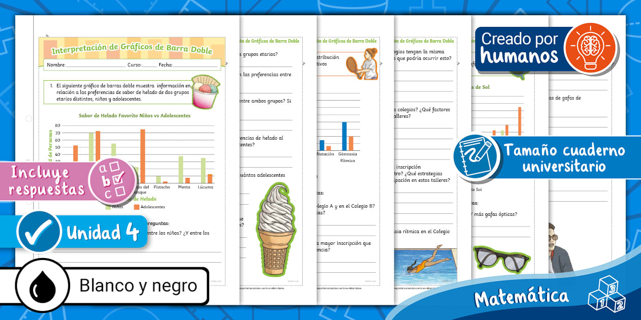Gráfico de Barras Doble | Barras | Grafico de Columnas | 6°