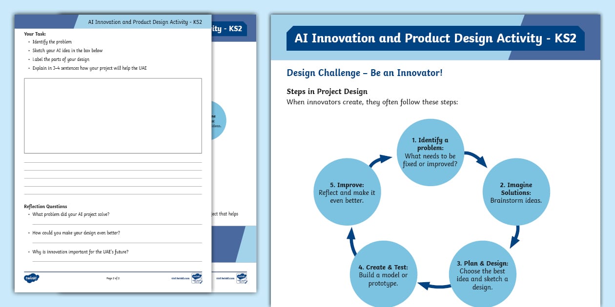AI Innovation and Design Activity Sheet KS2