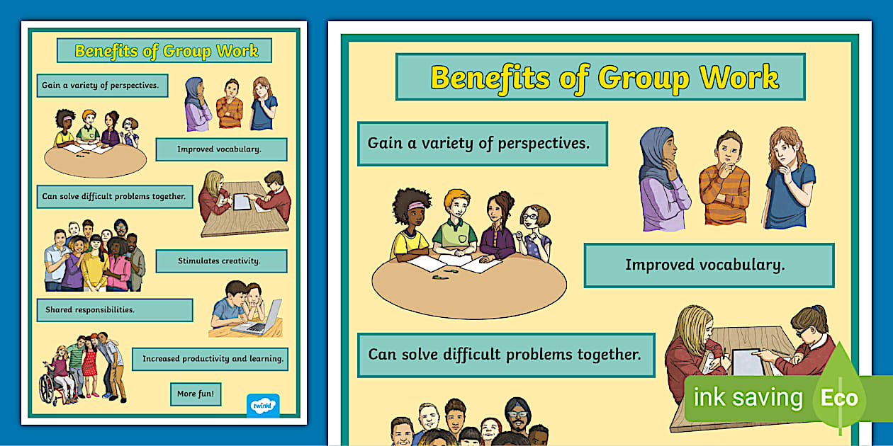 The Benefits of Group Work Display Poster (teacher made)