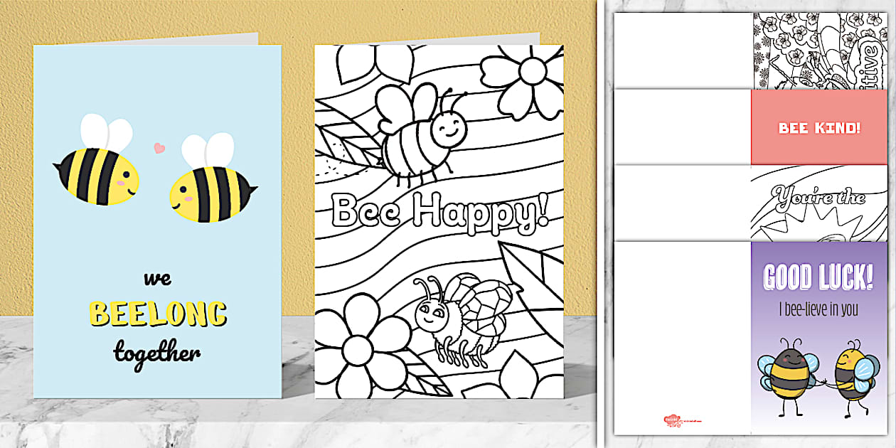 Bee Cards Pack | Twinkl Party (teacher made) - Twinkl