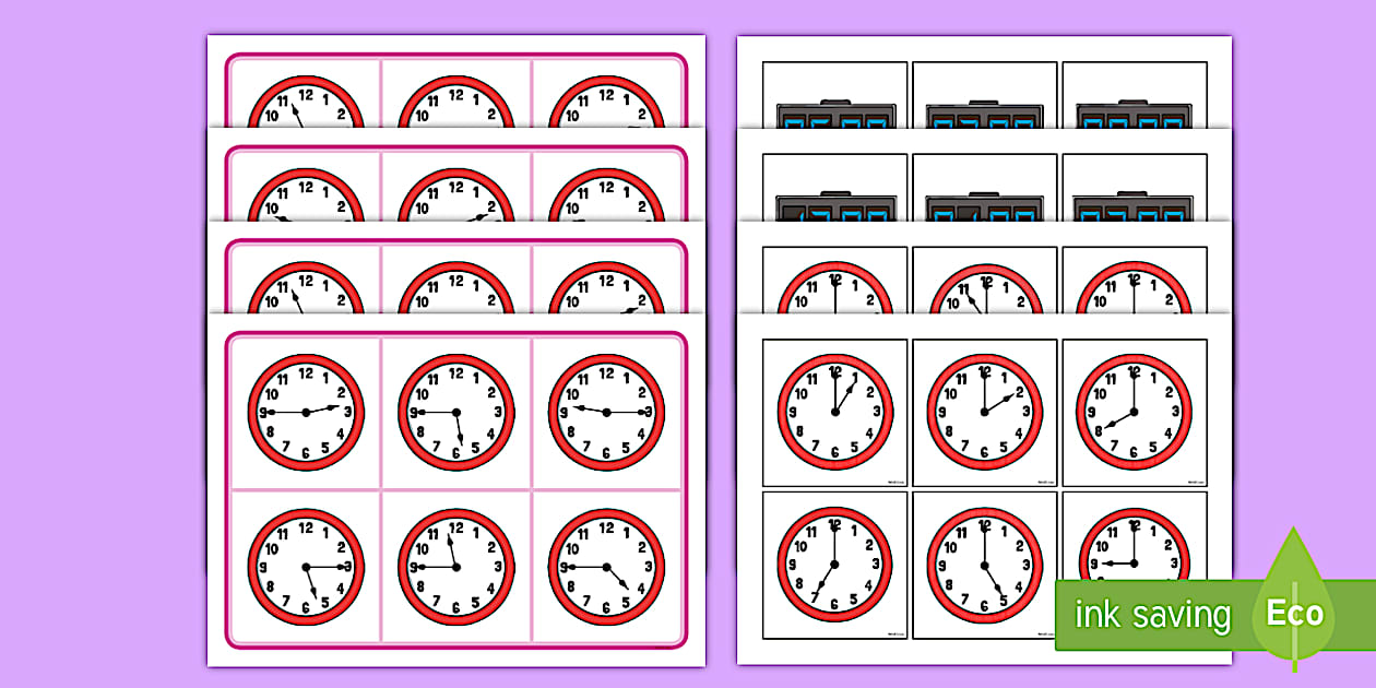 Analogue and Digital O' Clock Bingo (teacher made) - Twinkl