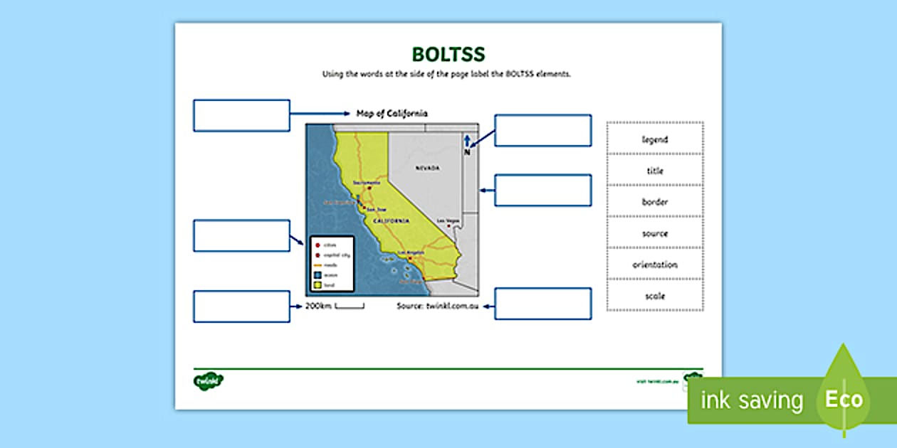 BOLTSS Worksheet | Mapping and Geography Resources - Twinkl