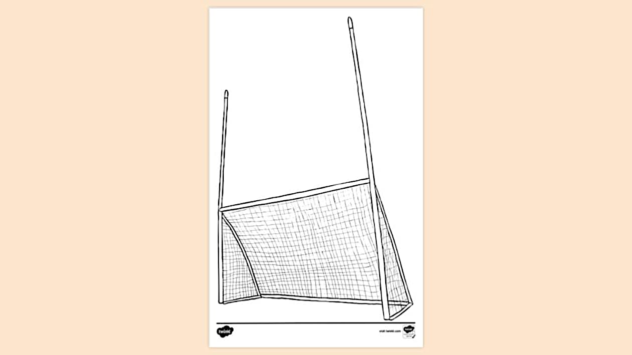 Gaa Goal Posts Colouring | Colouring Sheets - Twinkl
