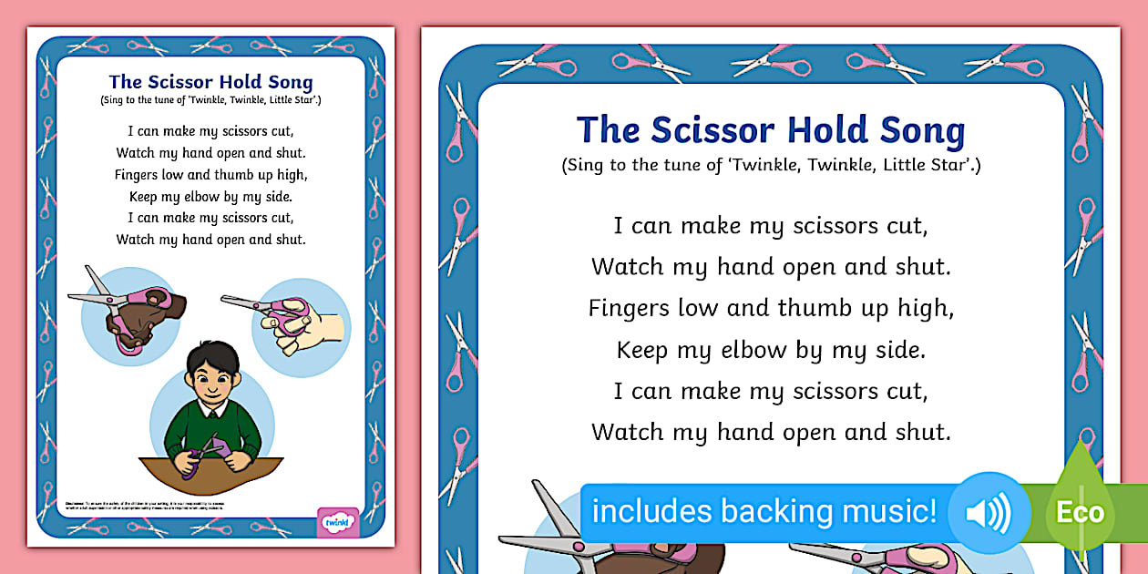 The Scissor Hold Song Poster | Twinkl (teacher made)