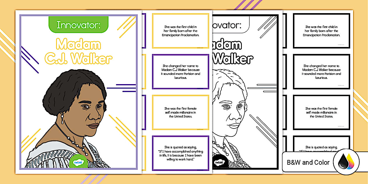 Madam CJ Walker Facts | Resource | Twinkl USA (teacher made)